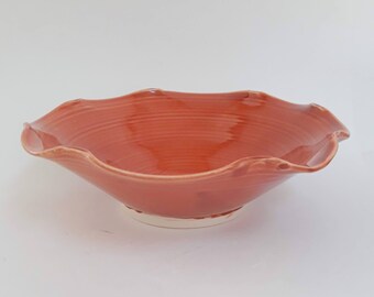 Orange Serving Bowl | Etsy