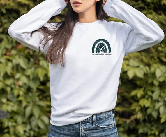Mental Health Matters With Rainbow Vintage Sweatshirt Retro Etsy