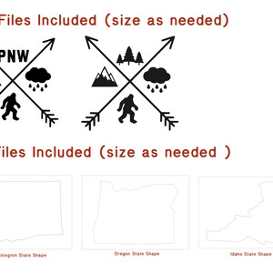 Pnw - Washington, Oregon & Idaho SVG Cut Files and PNW Arrow Art SVG ...