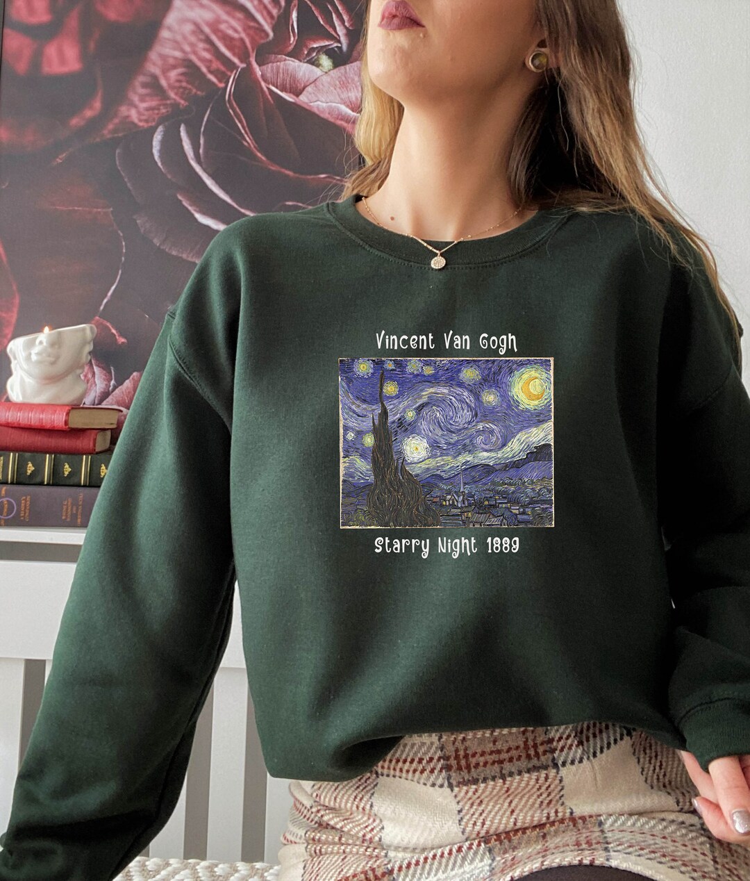 Van Gogh Starry Night Sweatshirt | French Impressionism Sweatshirt ...