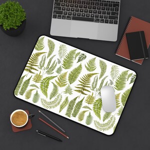 Vintage Botanical Fern Desk Mat | Botanical Mouse Pads | Forest Ferns ...