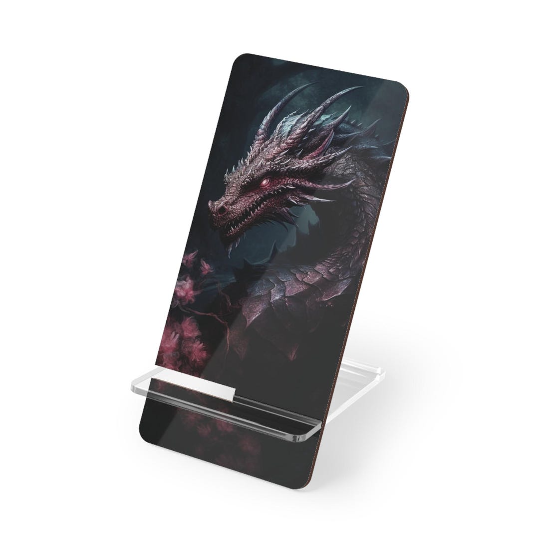 Dragon Art Mobile Display Holder Dark Fantasy Phone Stand, Gothic Desk ...