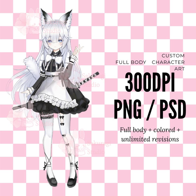 Custom Anime Character Art Sheet | Vtuber Model Design and Streamer ...