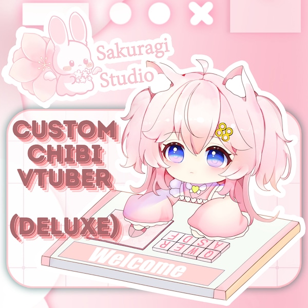 Custom Commission Chibi Vtuber Full Body Live2d Model Fully Rigged ...
