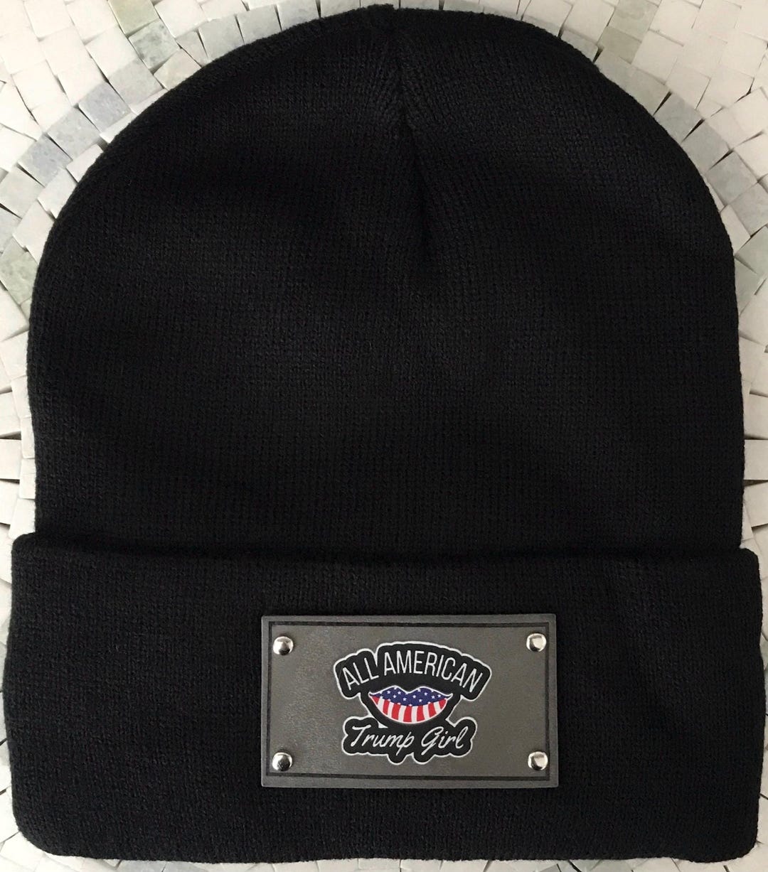 All American Trump Girl Beanie | Black Trump Girl Knit Beanie | Women’s ...