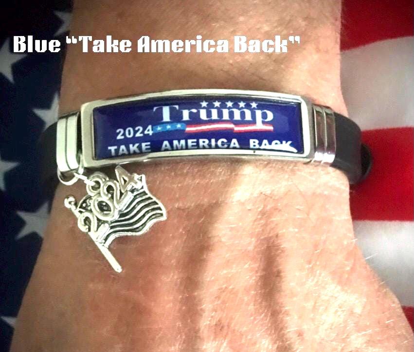 Trump 2024 Take America Back Bracelet | MAGA Bracelet | Silicone and ...