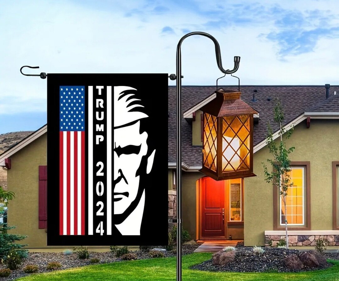 Trump 2024 Garden Flag Stand With Trump 2024 Double Sided Trump Flag ...