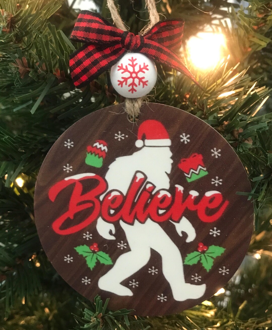 Sasquatch Christmas Ornament Bigfoot Christmas Tree Ornament American ...