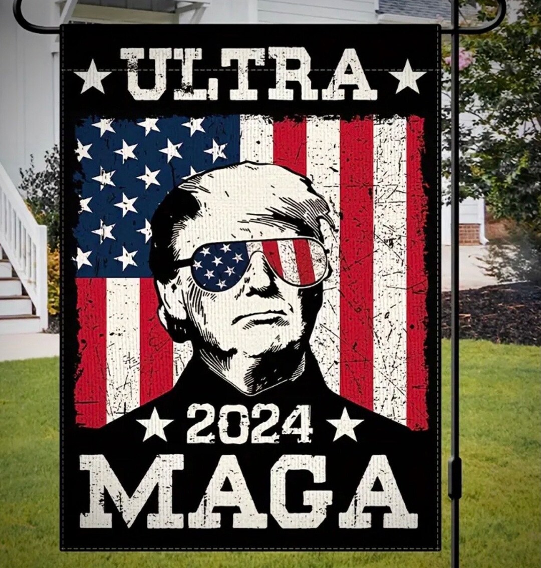 Trump 2024 Garden Flag Ultra MAGA One Sided Trump Flag Trump Yard Sign ...