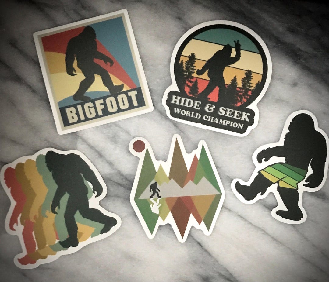 50 Pack Sasquatch Stickers | Bigfoot Stickers Ideal for Laptops, Water ...