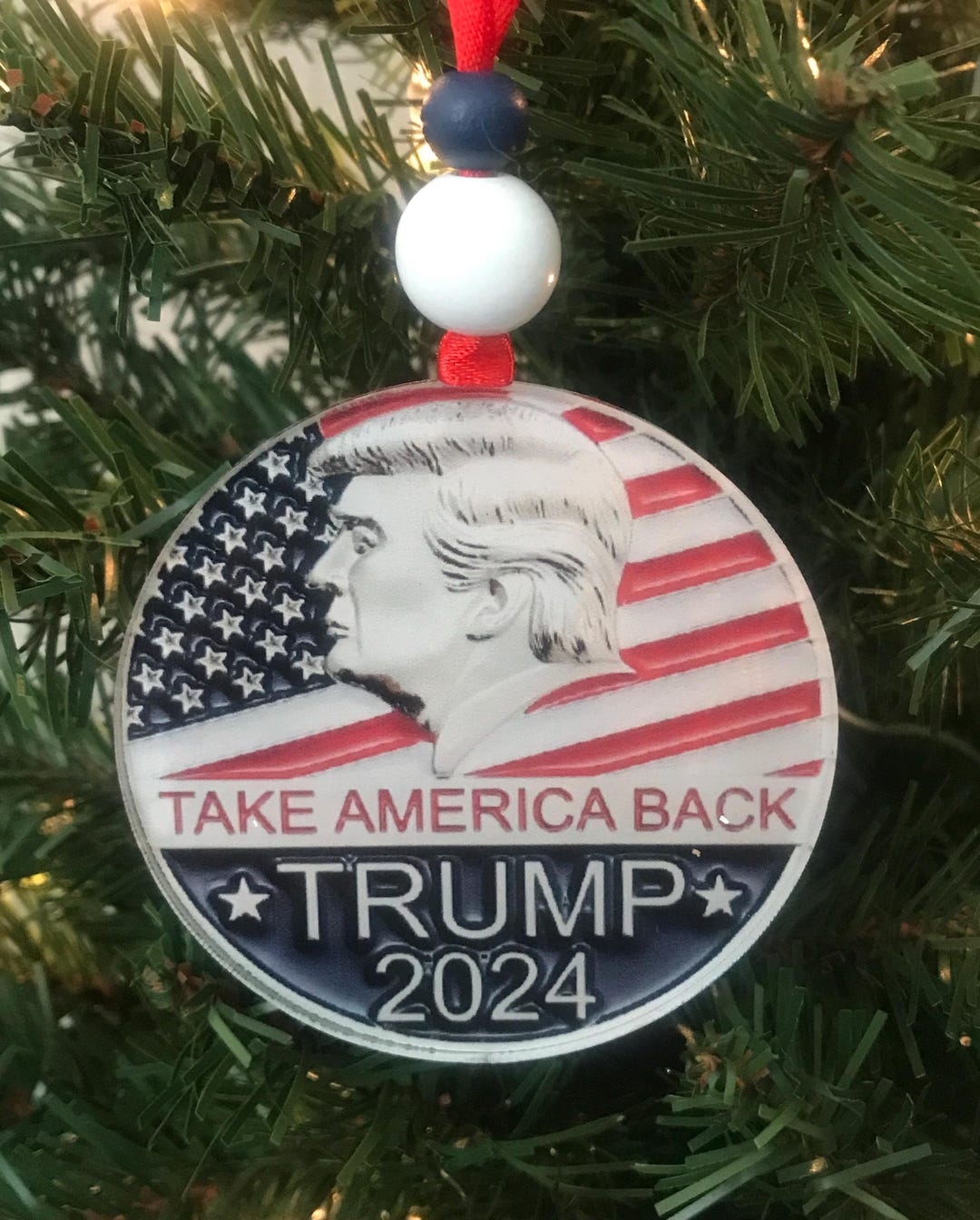 Trump 2024 Ornament | 3” Acrylic Round Take America Back 2024 Trump ...