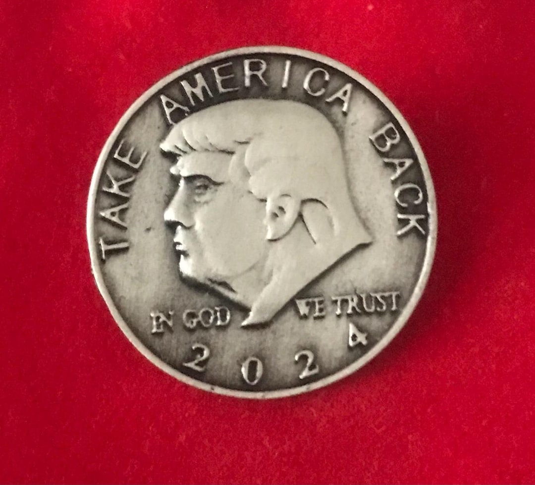Trump 2024 Coin Pin | Trump 2024 Take America Back Lapel Pin | Trump ...