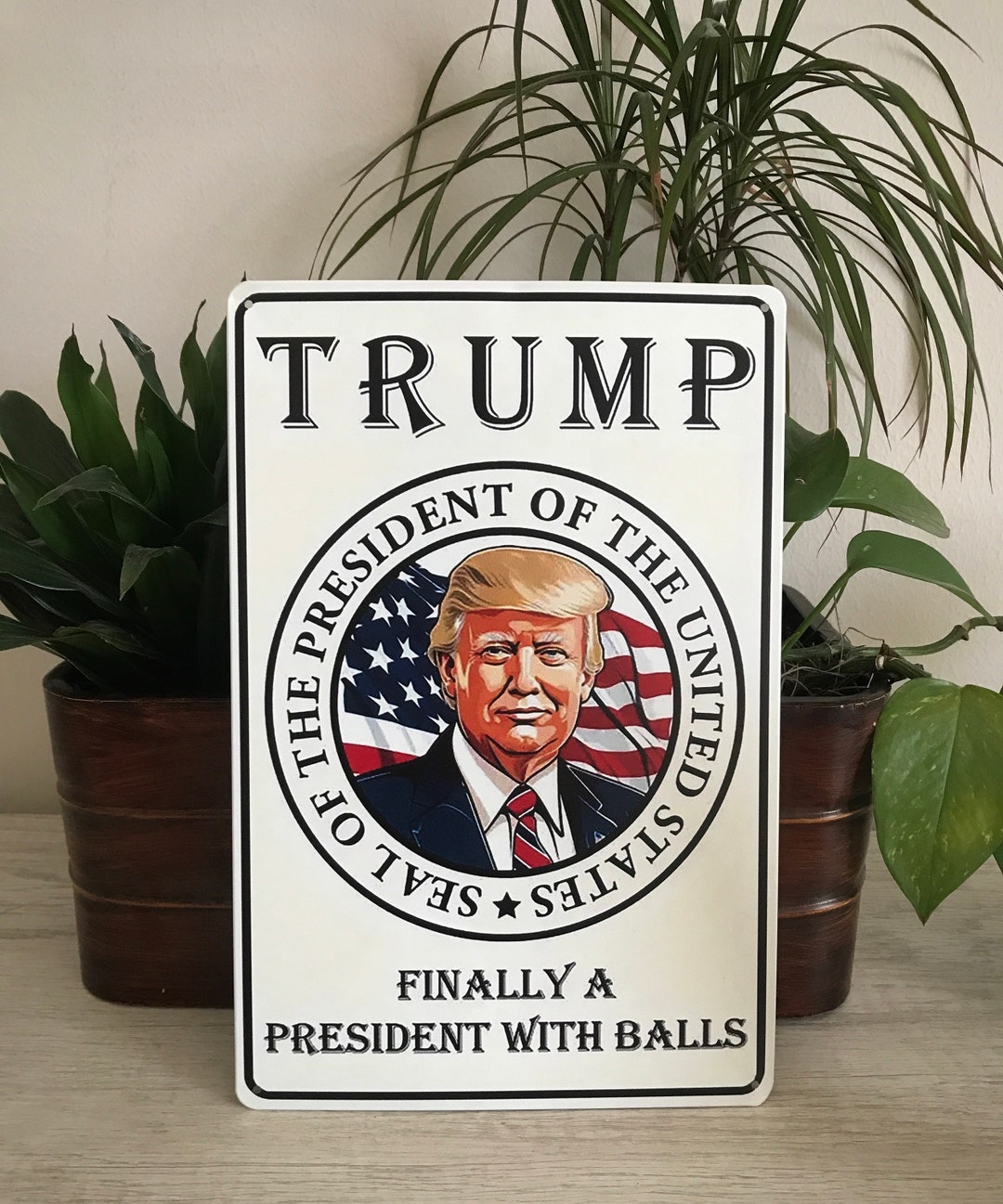 President Trump Tin Sign | Stand With Trump 8x12 Garage Sign | Finally ...
