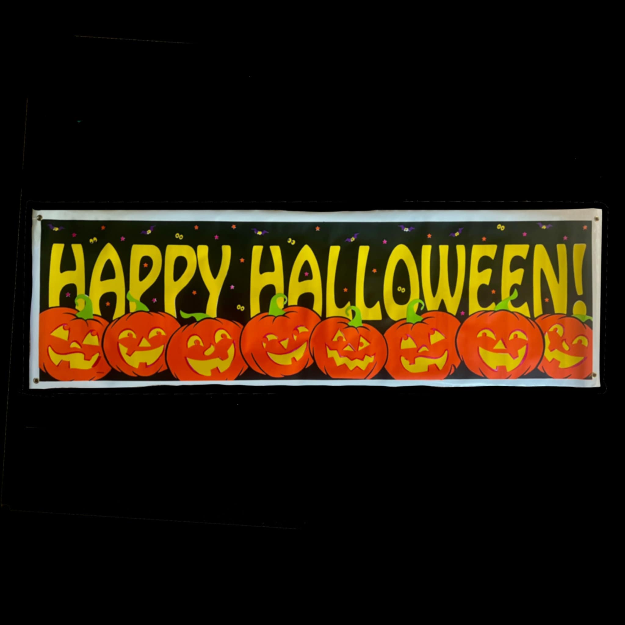 Vintage 90s Halloween Decor Impact Plastics Spooky Ghost Pumpkin Sign ...