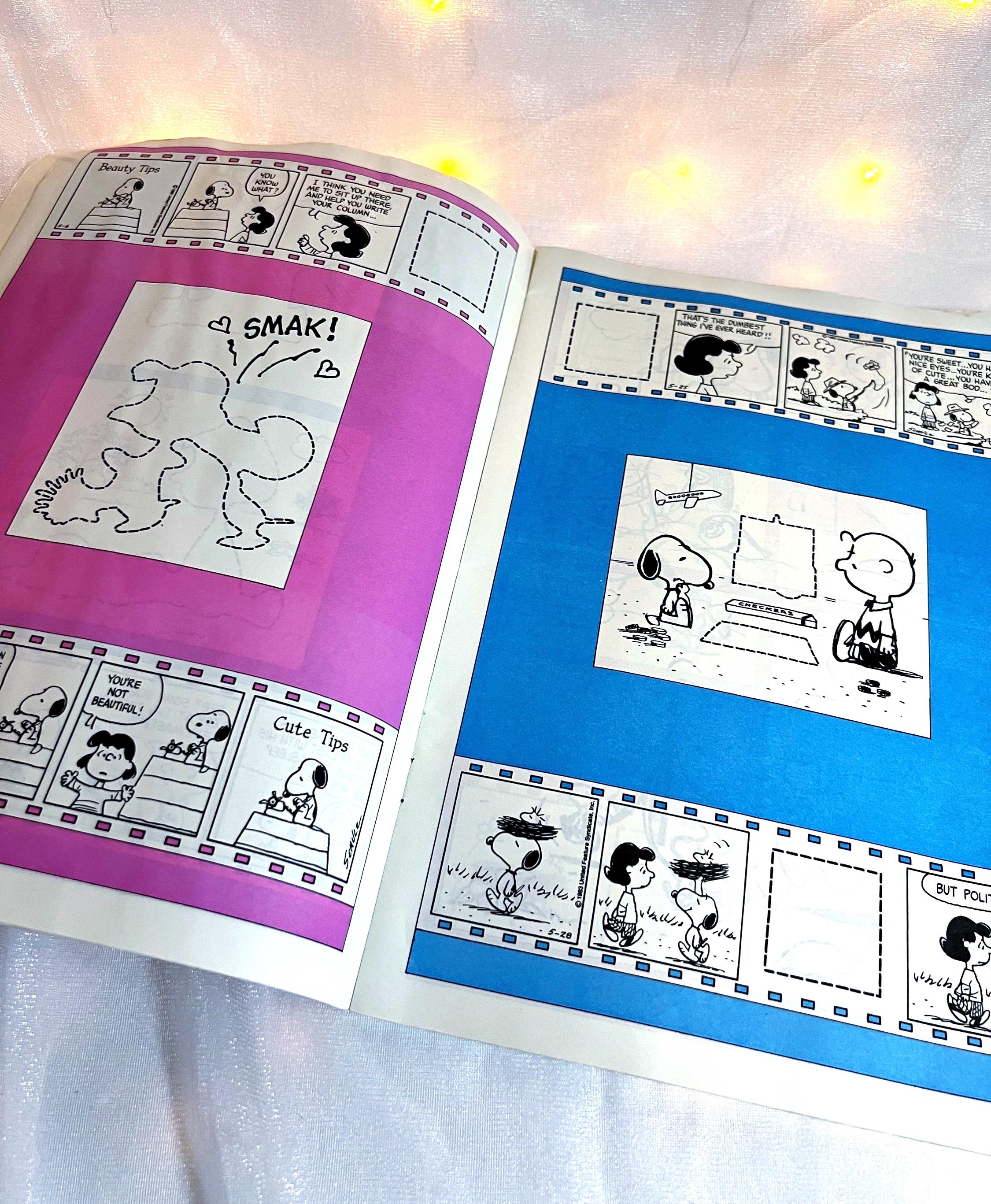 Vintage 1987 Snoopy and Friends Sticker Fun Activity Book Retro 80s ...