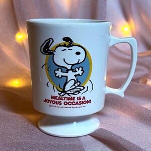 Vintage 1958 Snoopy Mealtime is A Joyous Occasion Children’s Cup Retro ...