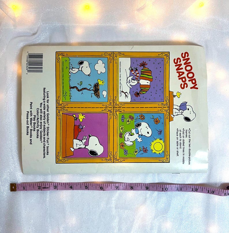 Vintage 1987 Snoopy and Friends Sticker Fun Activity Book Retro 80s ...