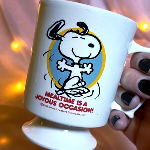 Vintage 1958 Snoopy Mealtime is A Joyous Occasion Children’s Cup Retro ...