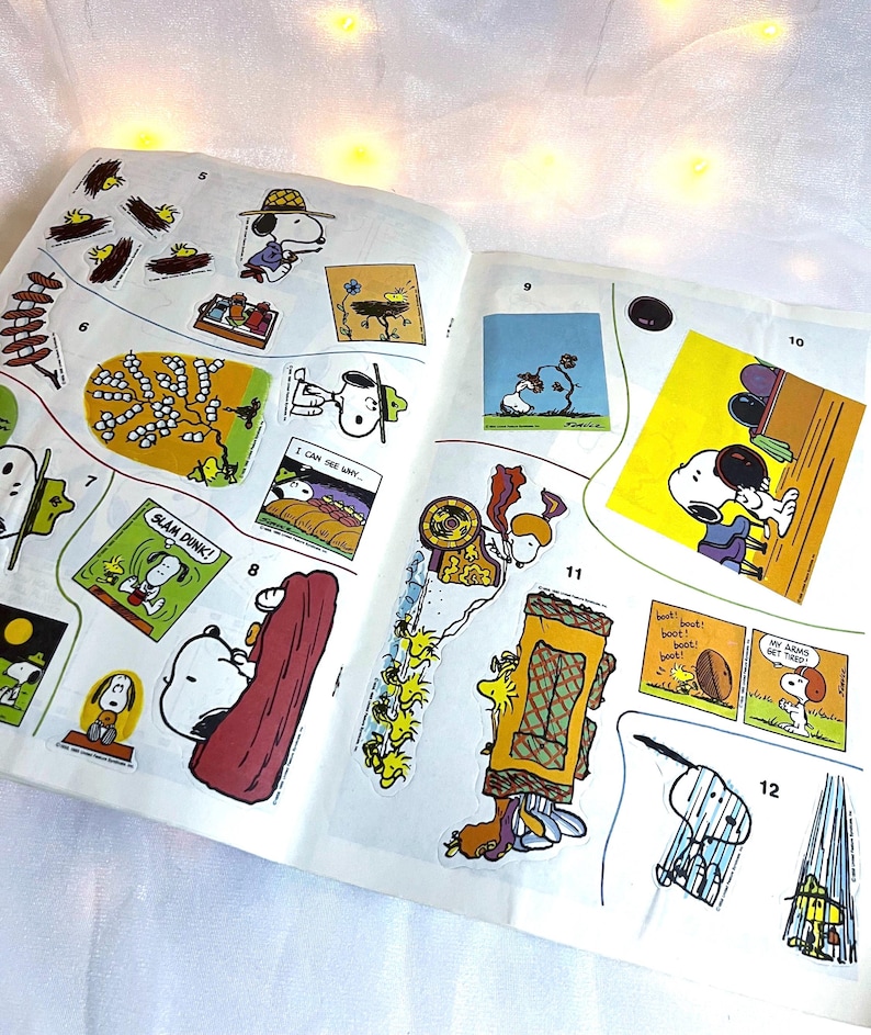 Vintage 1987 Snoopy and Friends Sticker Fun Activity Book Retro 80s ...