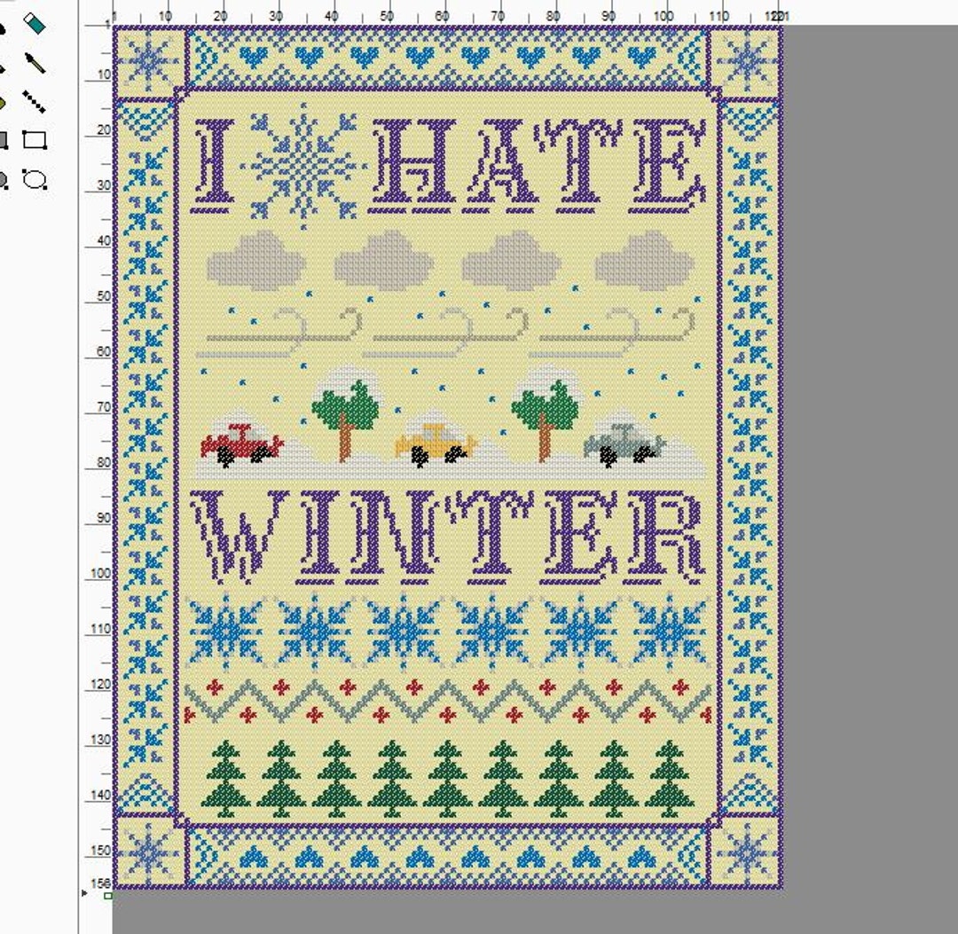 I Hate Winter Counted Cross Stitch Sampler - Pattern Download - Etsy