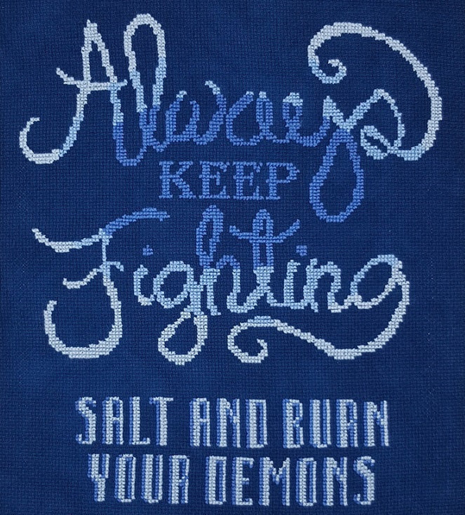 Always Keep Fighting Salt and Burn Your Demons Jared - Etsy Canada