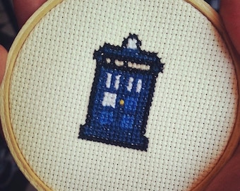 TARDIS Doctor Who Cross Stitch Pattern Instant Download - Etsy