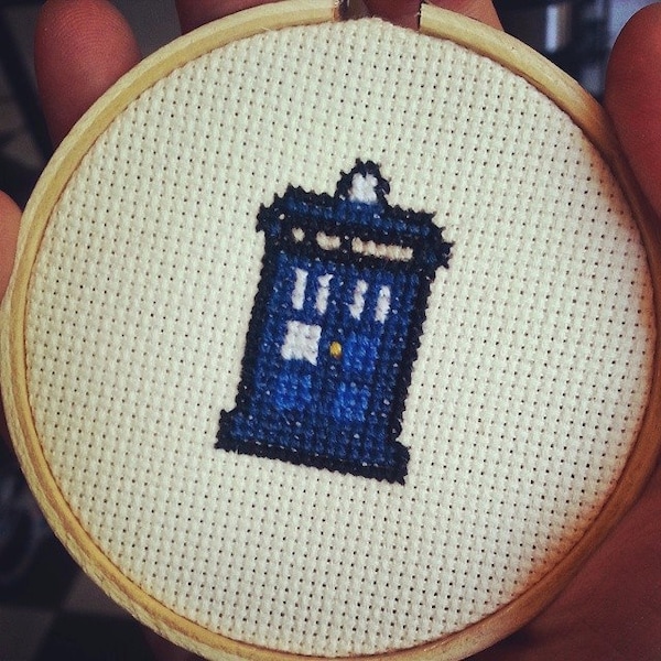 Tardis Cross Stitch - Etsy