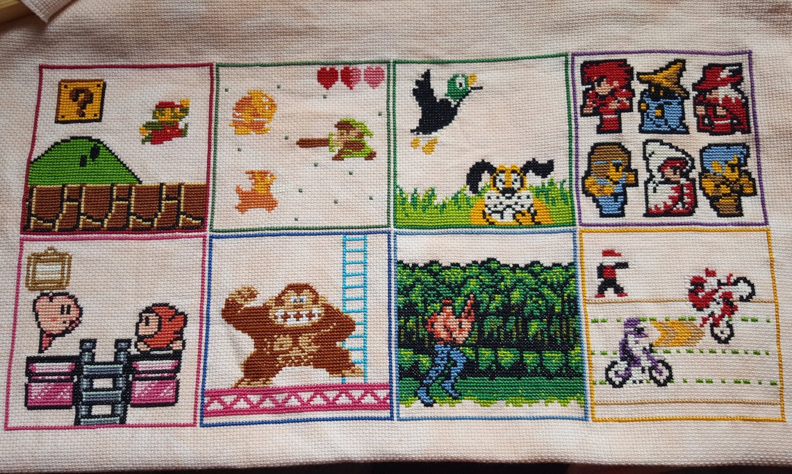 NES SAL 2017 - Complete Digital Video Game Sampler Cross Stitch Pattern ...