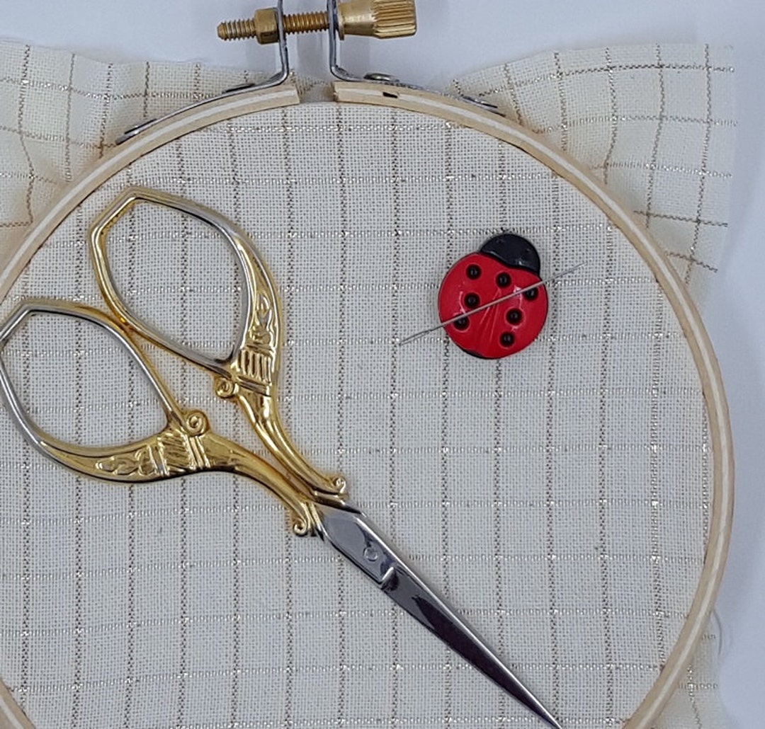 Ladybug Needle Minder - Lady Bug Button Magnetic Embroidery ...
