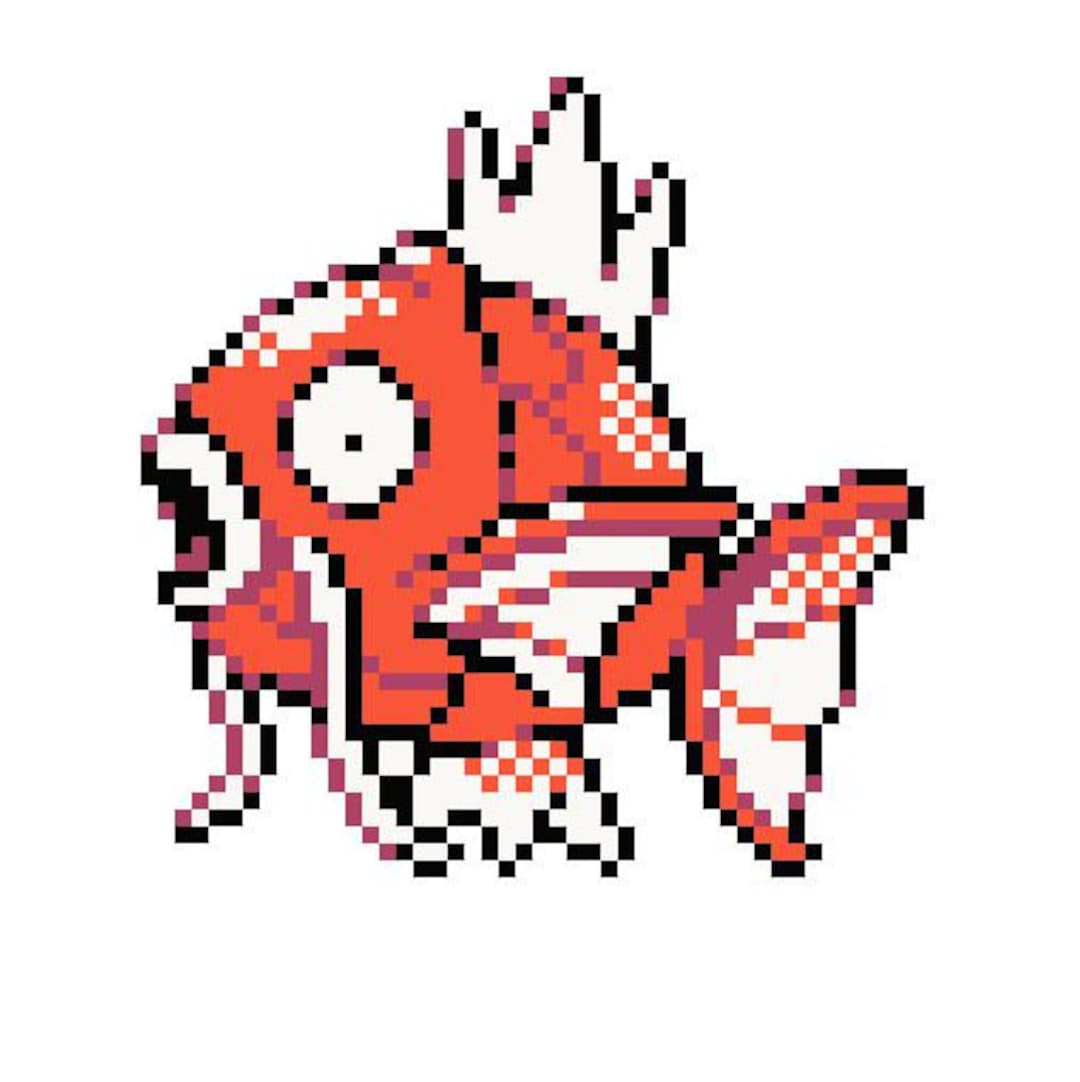 SET of 3 PATTERNS Magikarp Evolutions Counted Cross Stitch Gyarados ...