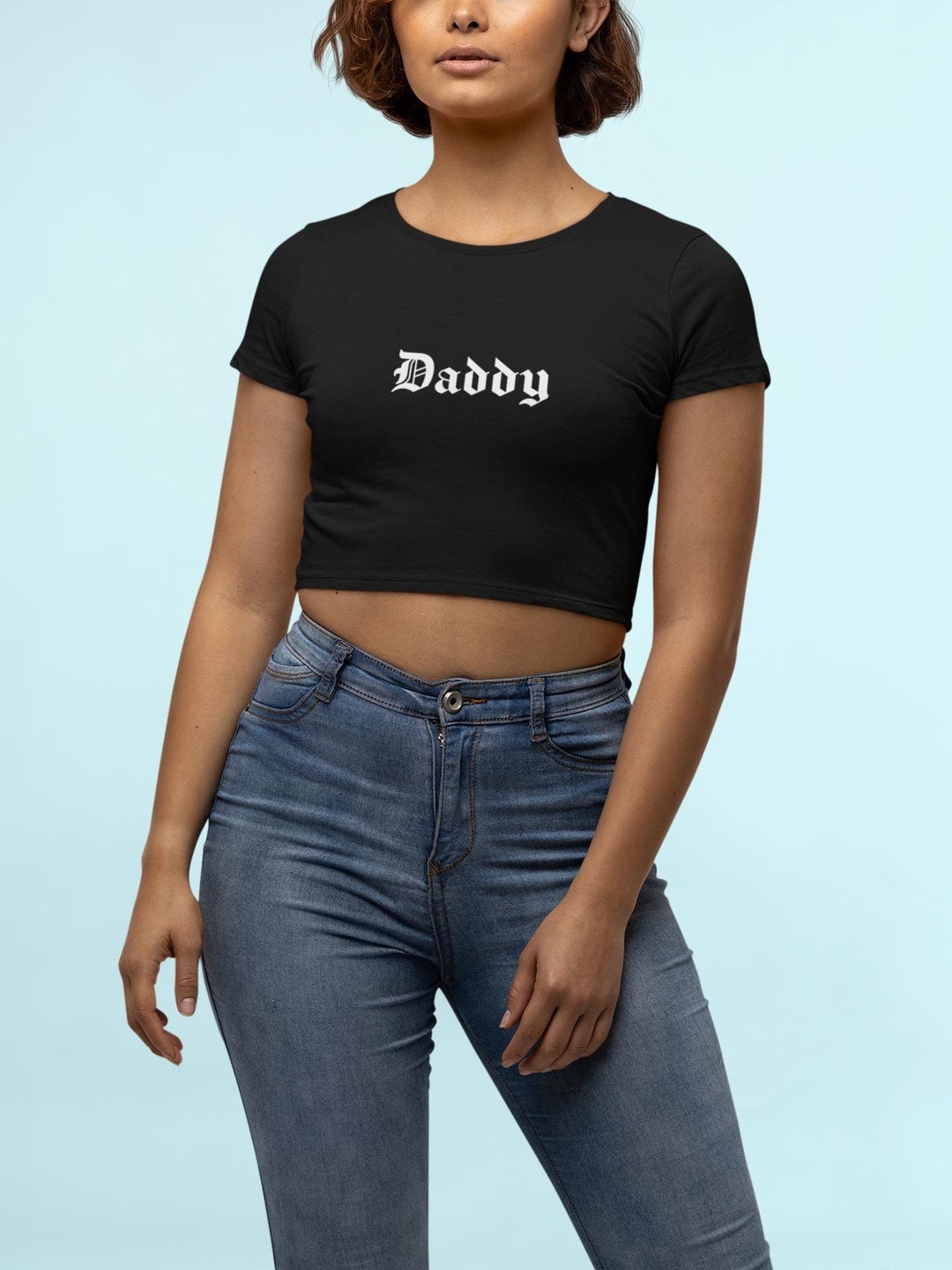 Daddy Crop Top, Daddy Baby Tee, Y2k Aesthetic Tee, Gift for Her ...