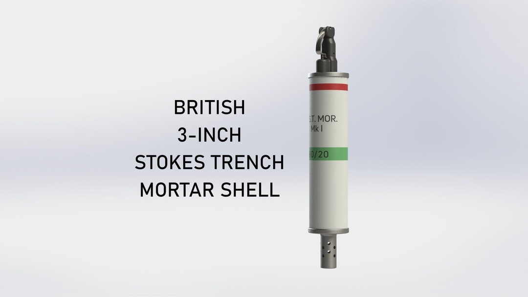 Ww1 British 3 Stokes Trench Mortar Made From Plastic in Correct Colours ...