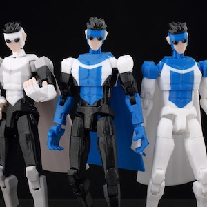 Low Poly Polygon 3D Printed Dynamic Figurines - Omni-man, Invincible ...