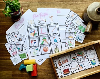 Daily Routine Cards for Children, Canva Template, Customize, Editable ...