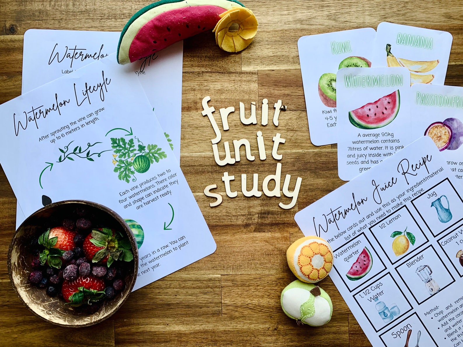 Fruit Unit Study Homeschool, Educational Resource, Morning Basket ...