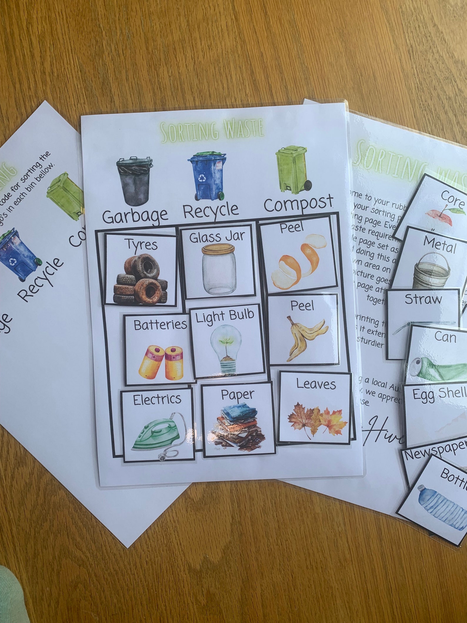 Waste Sorting Activity. Garbage, Compost and Recycling - Etsy
