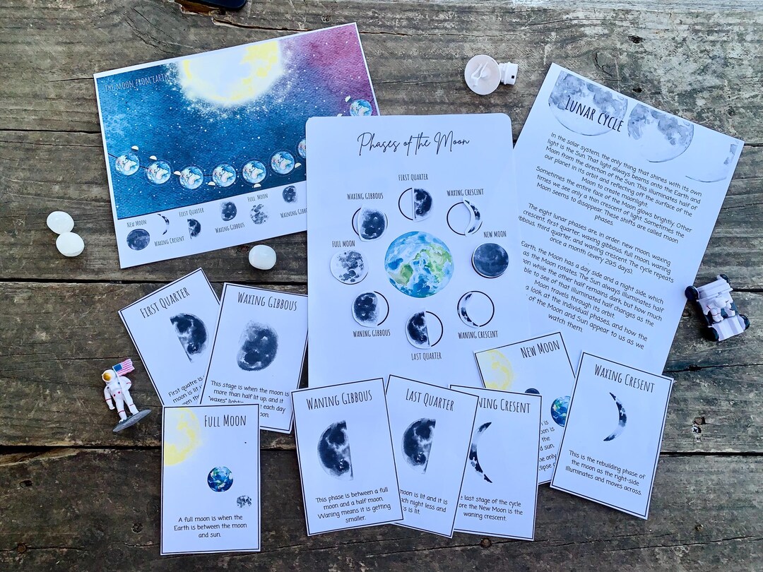 Moon Phase Unit Study, Solar System, Homeschool Educational Resource - Etsy