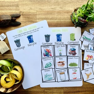 Waste Sorting Activity. Garbage, Compost and Recycling - Etsy