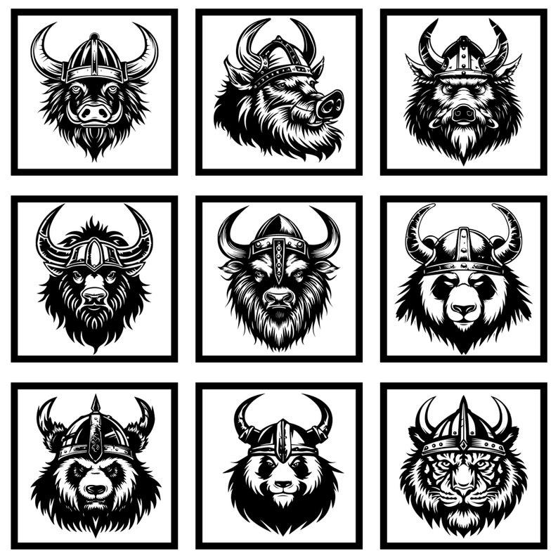 Viking Animals Digital Designs, SVG PNG, Norse Warriors - Etsy