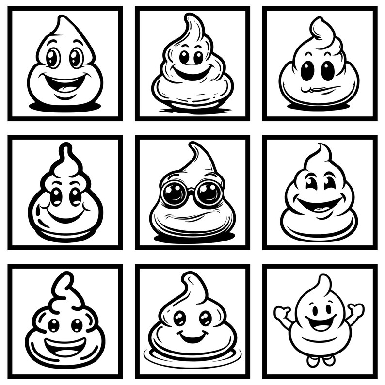 30+ Happy Poops, Craps, Digital Files, SVG, 300 DPI Transparent ...