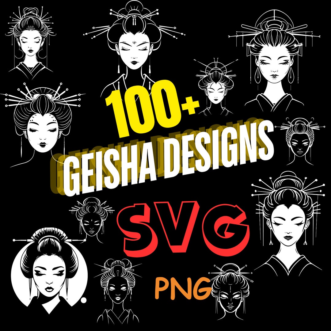 100 + Geisha Vectors SVG , High Quality PNG 300 DPI Transparent ...