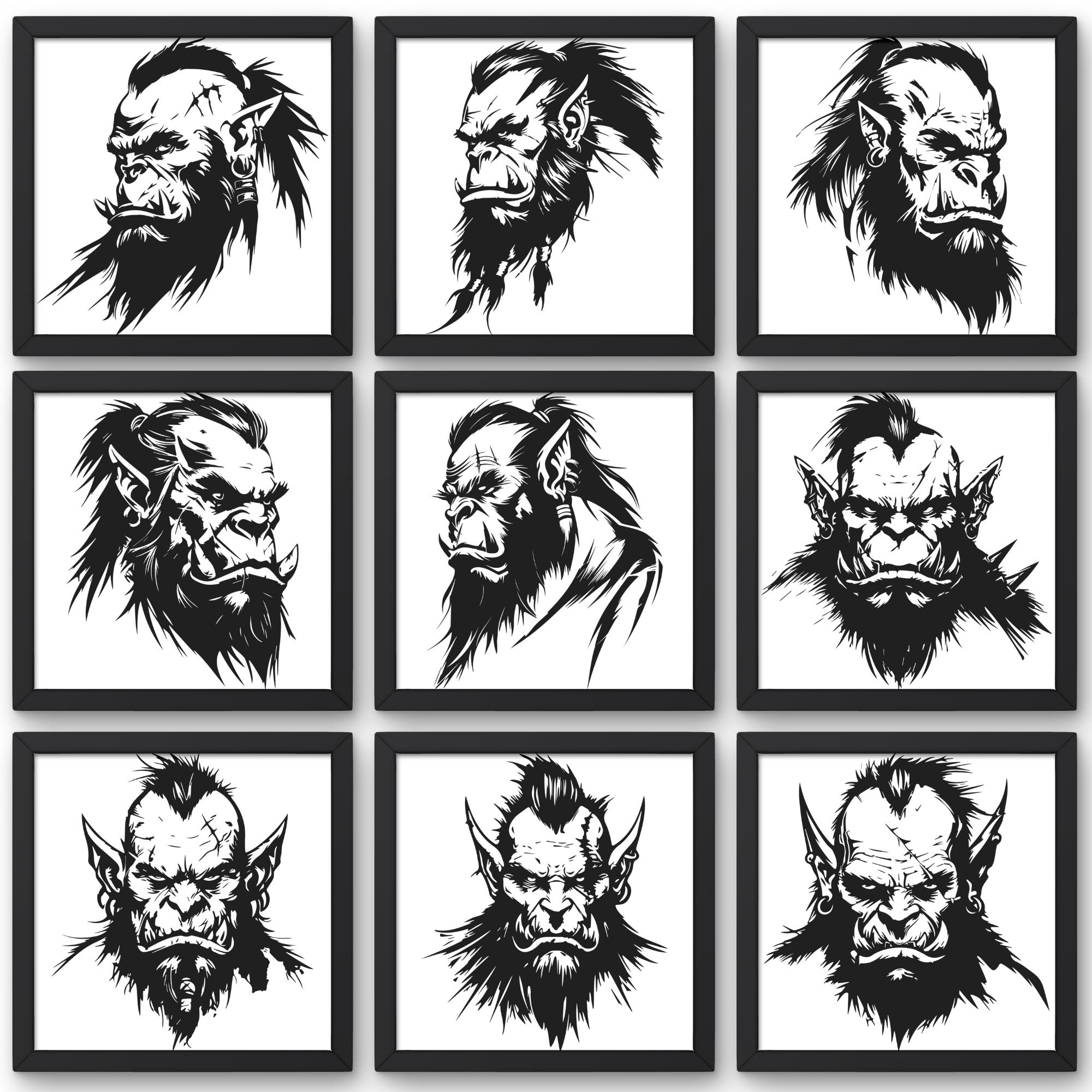60+ Orcs Sketches Warriors Middle Earth Digital Files, SVG, 300 DPI ...