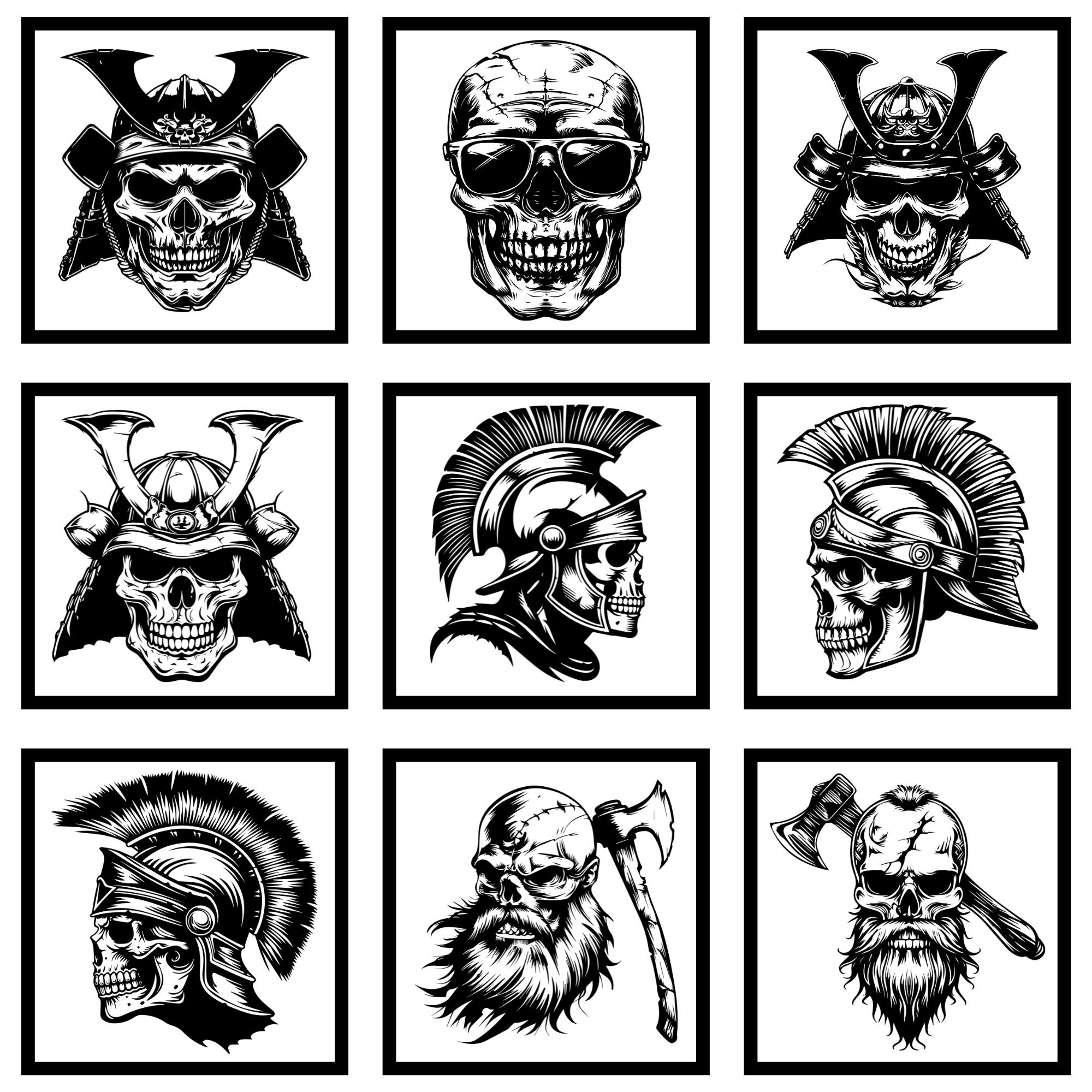 40+ Undead Skull Designs, Zombies, Skeletons (SVG PNG) - Etsy