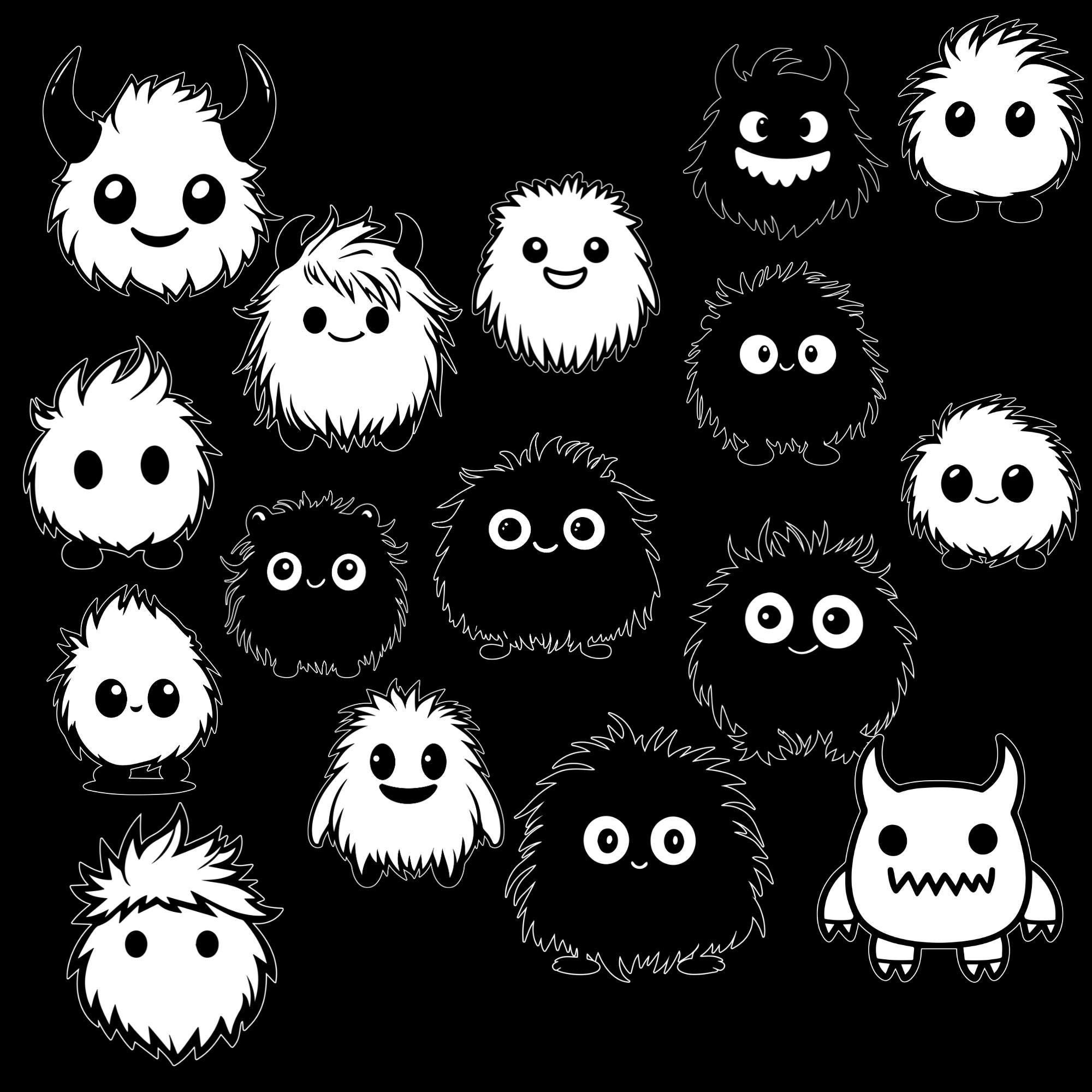 70 Cute Monster Digital Files, SVG, 300 DPI Transparent Background PNG ...