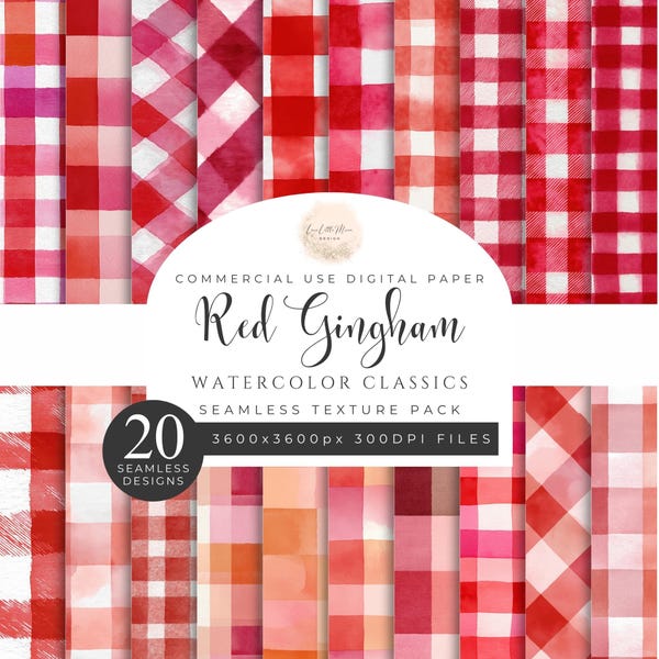 Red Gingham Check - Etsy