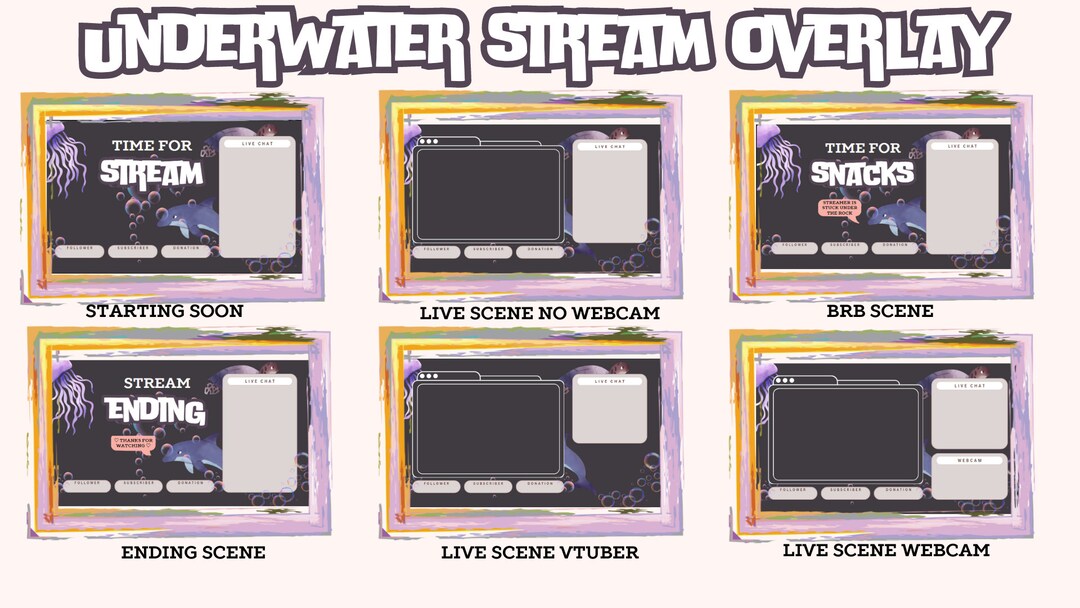Under the Sea Twitch Overlay - Etsy