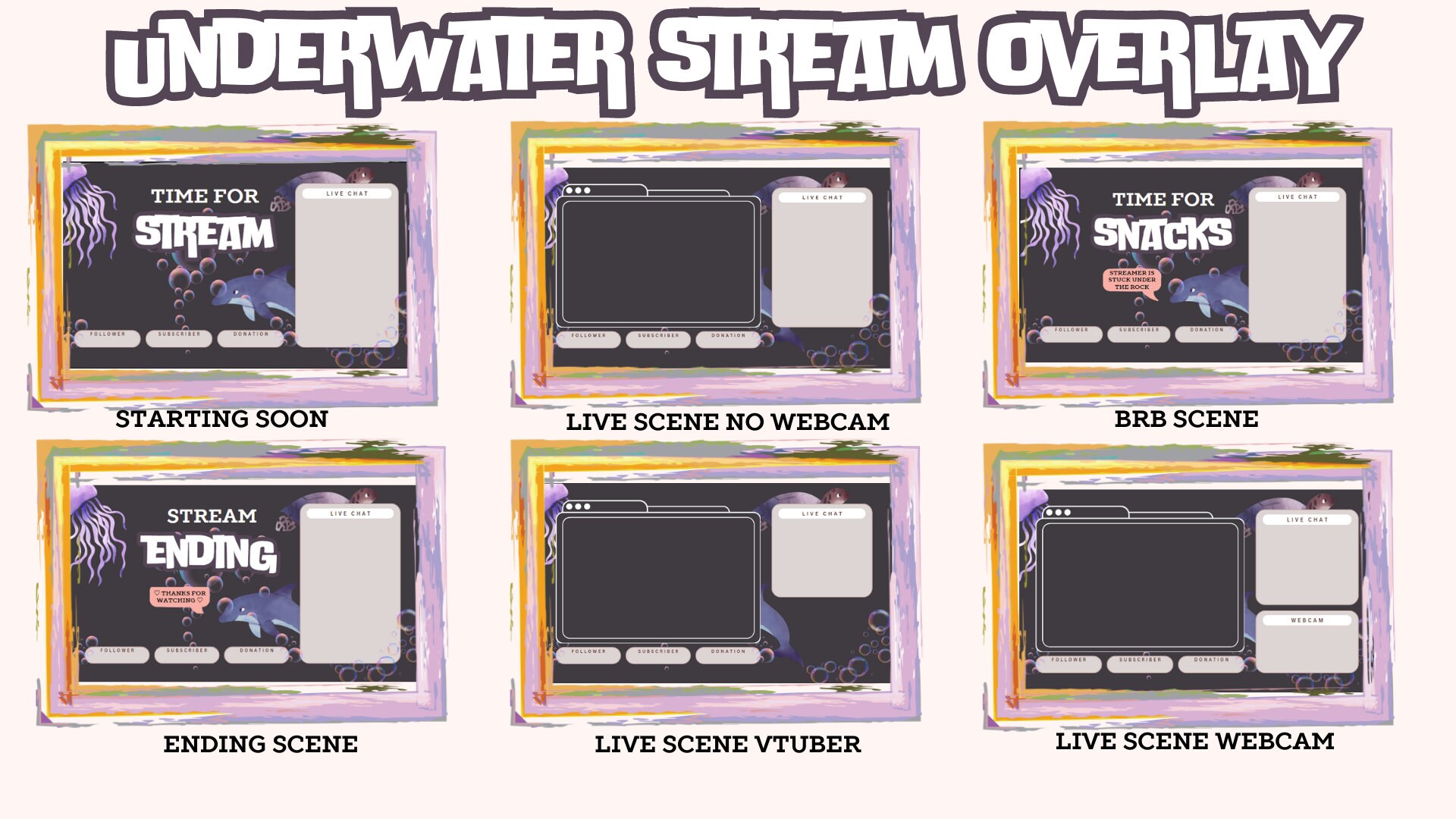 Under the Sea Twitch Overlay - Etsy
