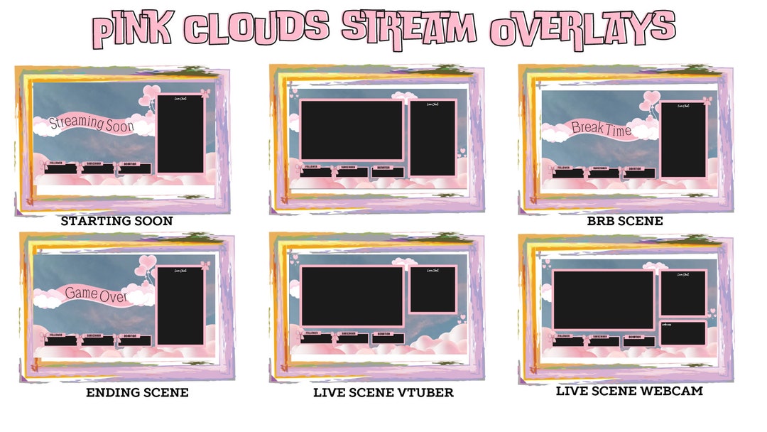 Fluffy Pink Clouds Overlay: Elevate Your Stream With Dreamy Sky Themes - Etsy