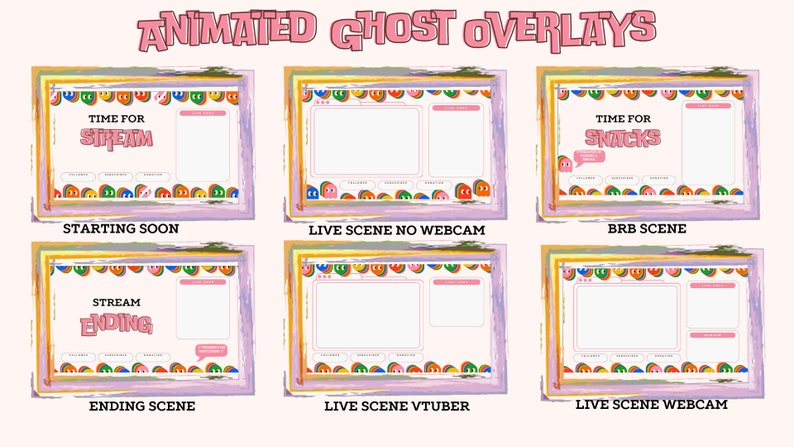 Animated Ghost Overlays, Animated Graphic, Stream Graphics - Etsy