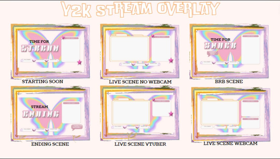 Step Back Into the 2000s With Our Y2k-themed Stream Overlay! - Etsy